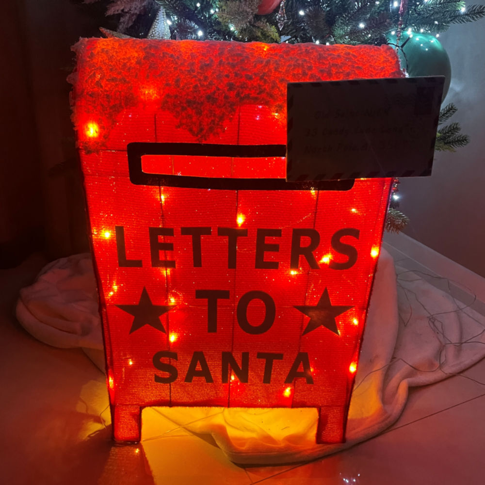 LED Mesh Santa Letter Box 72x46x20cm | Christmas Complete