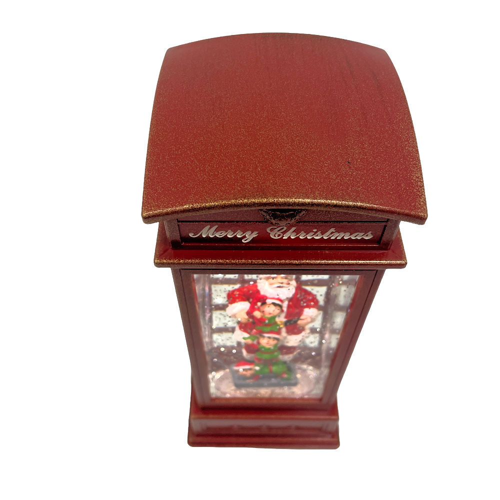 Lantern Phonebooth Santa/Elves 25cm | Christmas Complete
