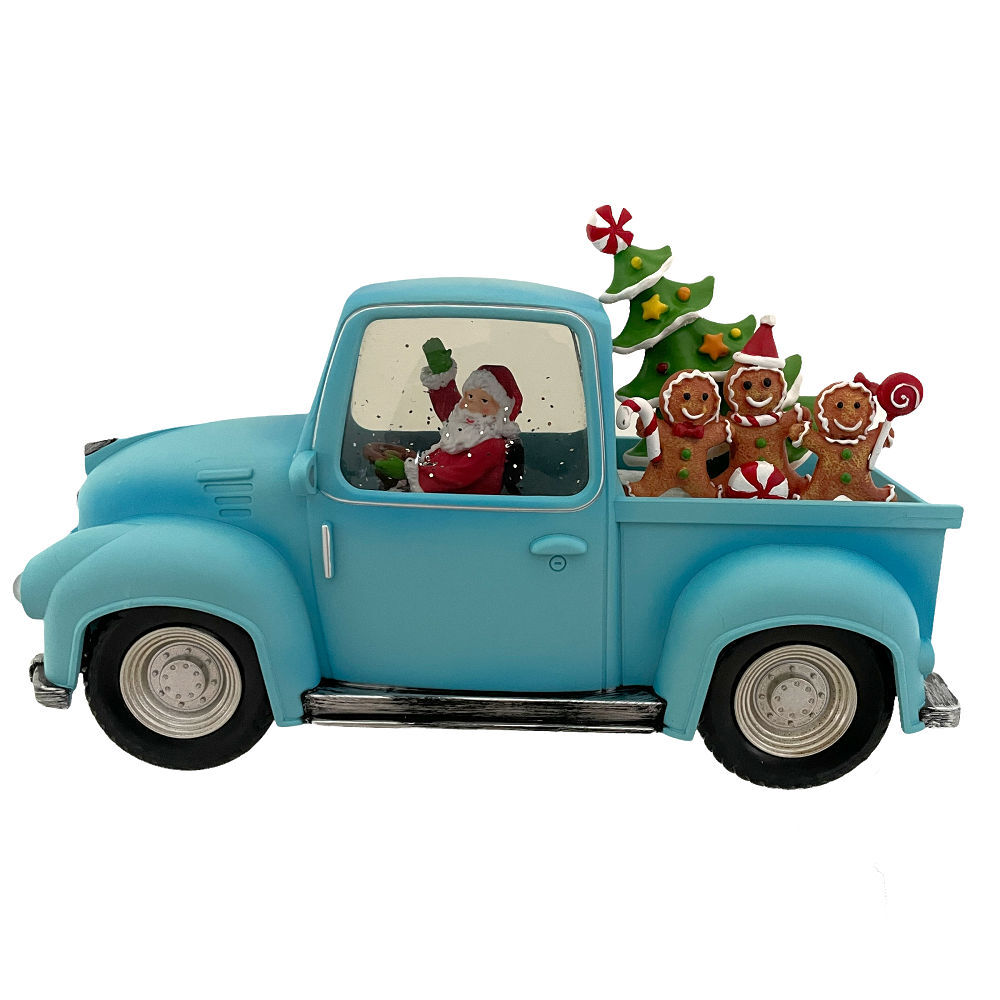 Lantern Blue Ute Santa/Gingerbread 17cm | Christmas Complete