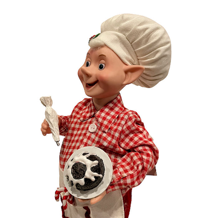 Standing Elf Chef Pudding 30cm | Christmas Complete