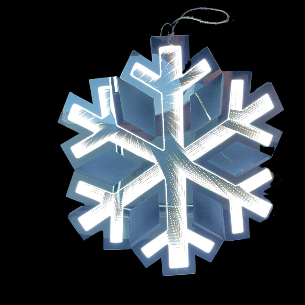 Infinity Hanging Snowflake Small White 40cm | We'll make your Christmas ...