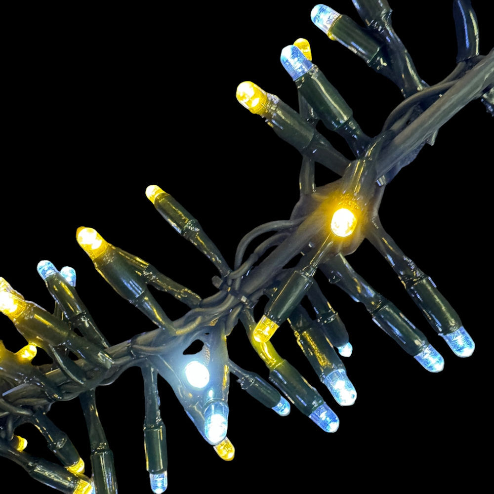 Cluster Lights WHITE + WARM WHITE 10m | Christmas Complete