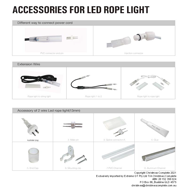 LED Connectable Halloween Orange Rope Light 10m