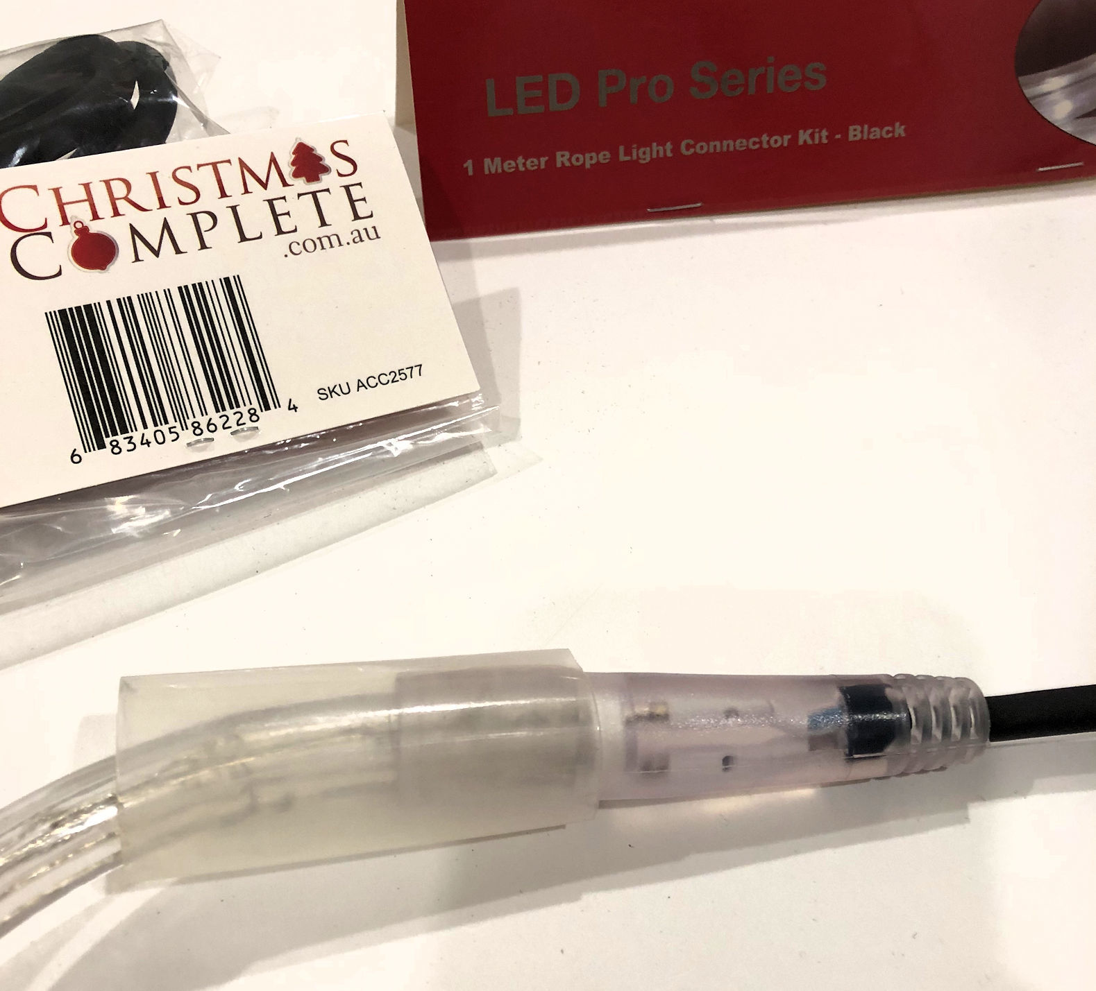 Buy New 1 Metre Extension cord LED Light Rope 2 pin Black online from ...