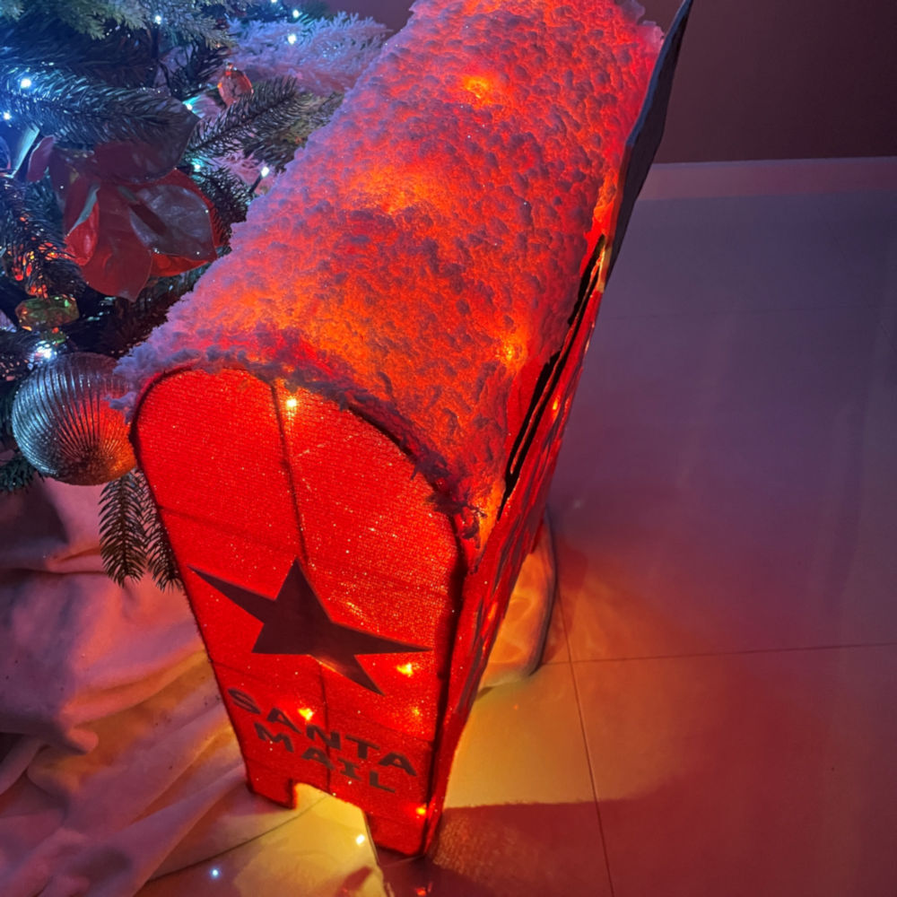 LED Mesh Santa Letter Box 72x46x20cm | Christmas Complete