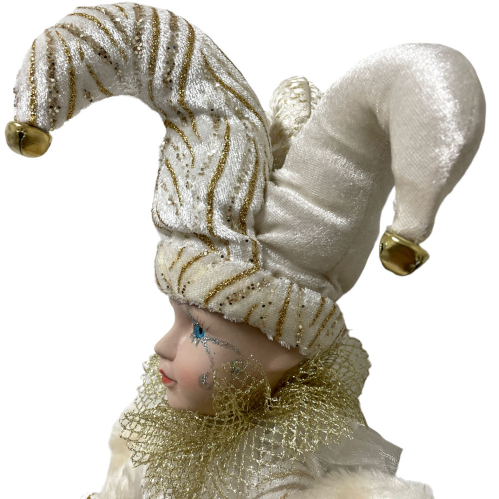 Gold Jester Standing Musical Wind Up 43cm | Christmas Complete