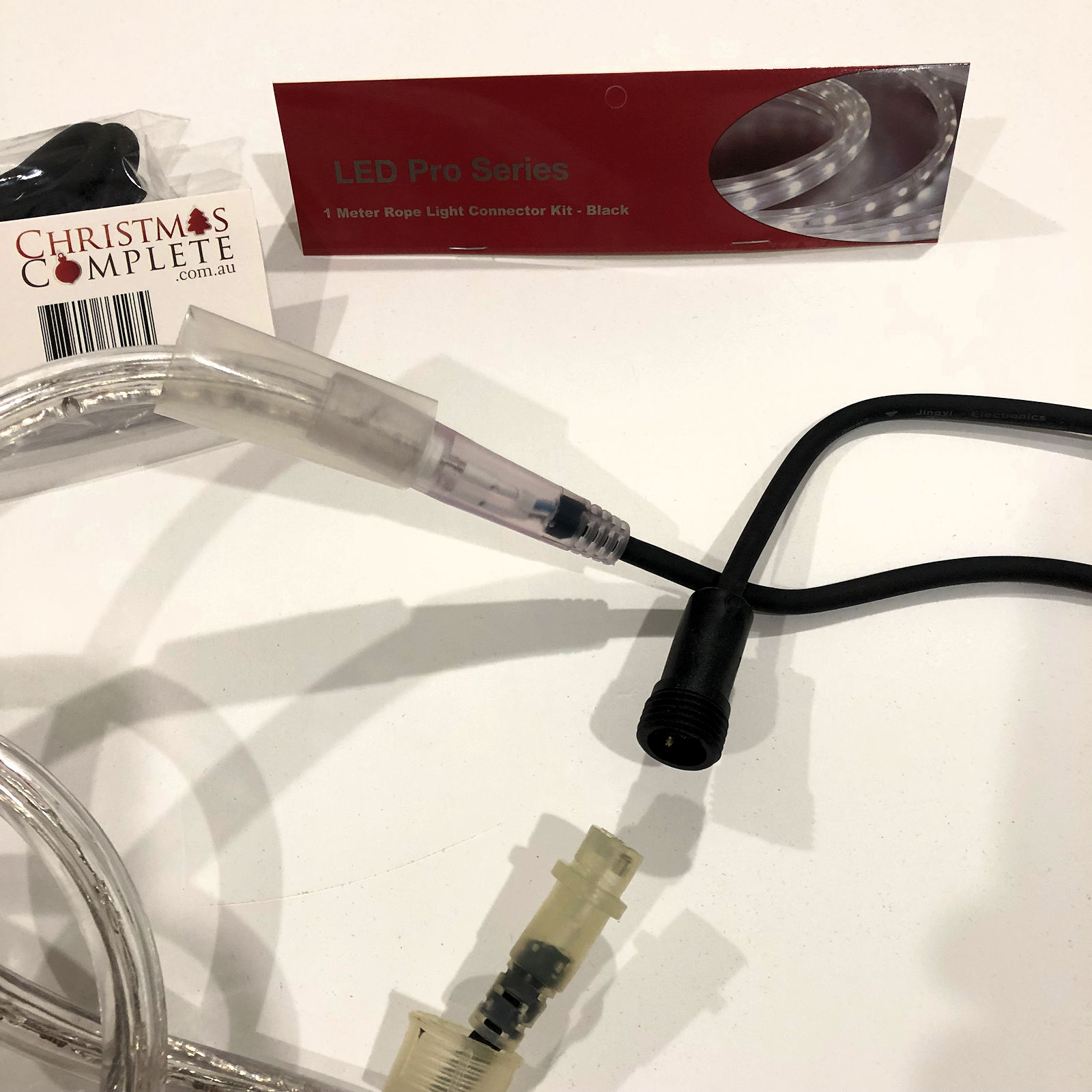 Buy New 1 Metre Extension cord LED Light Rope 2 pin Black online from ...