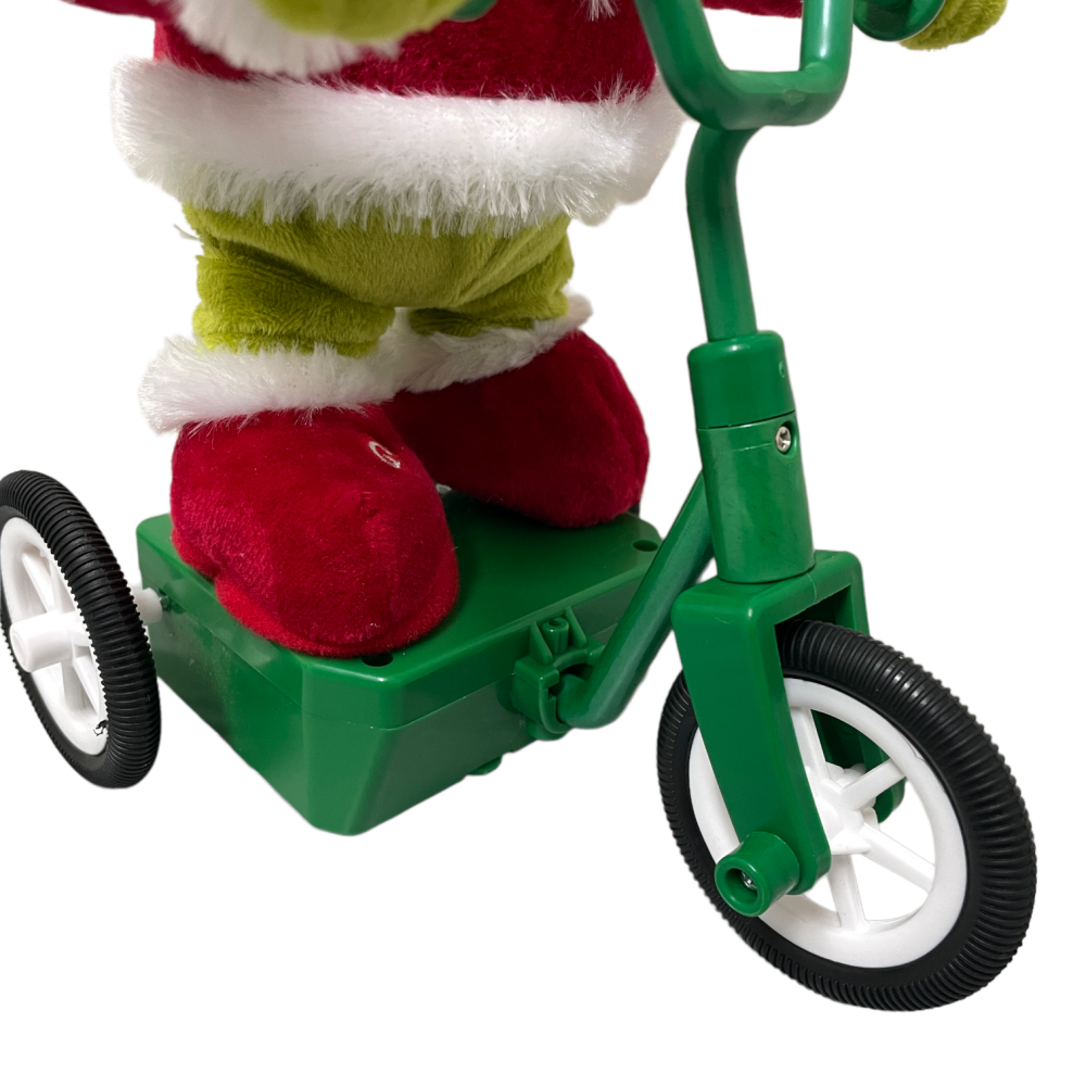 Animated Grinch on Scooter 30cm | Christmas Complete