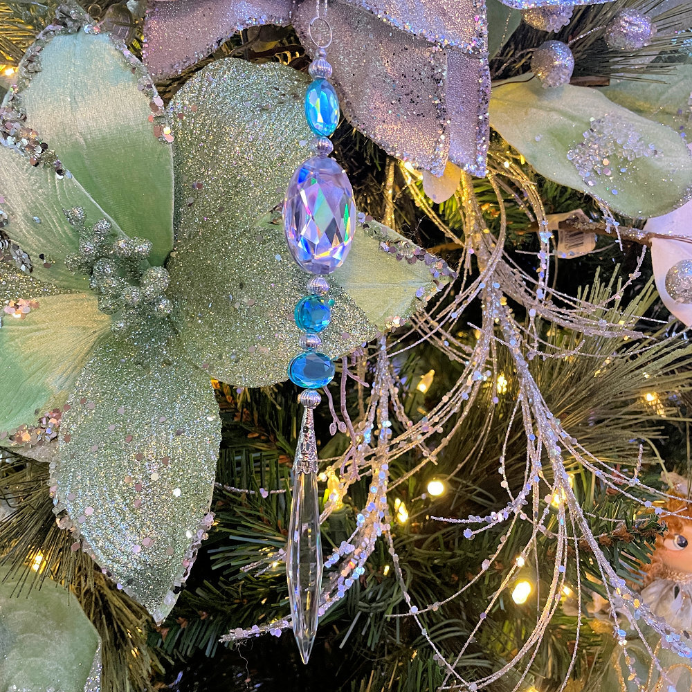 Acrylic Jewel Single Tiffany Blue 2 Asst 21cm | Christmas Complete