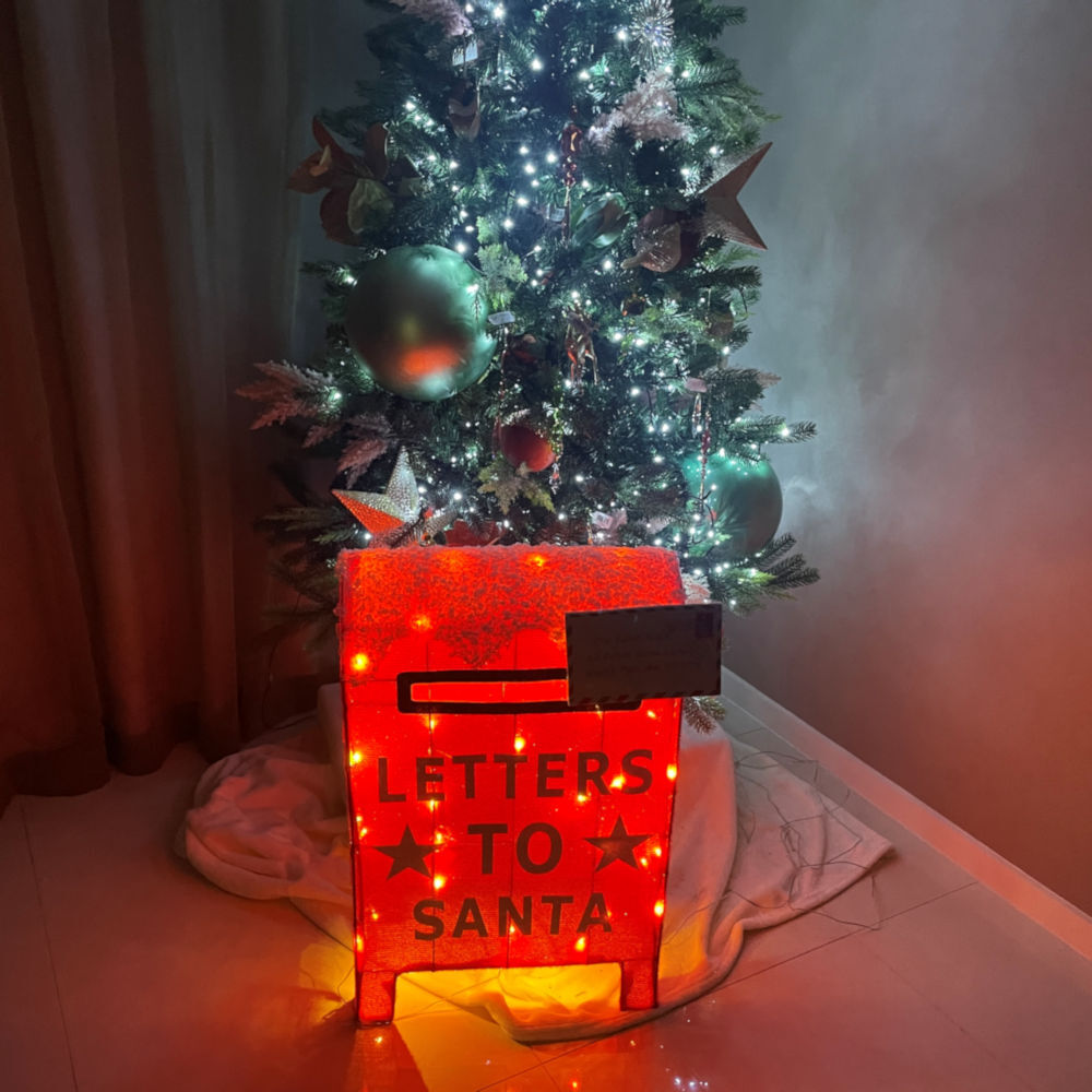 LED Mesh Santa Letter Box 72x46x20cm | Christmas Complete