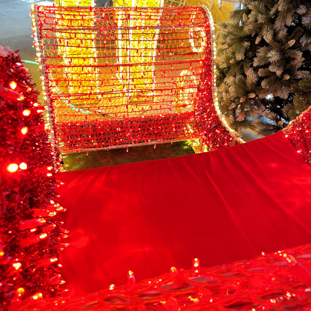 Santa's Magical Red 3D Sleigh 2.5m | Christmas Complete