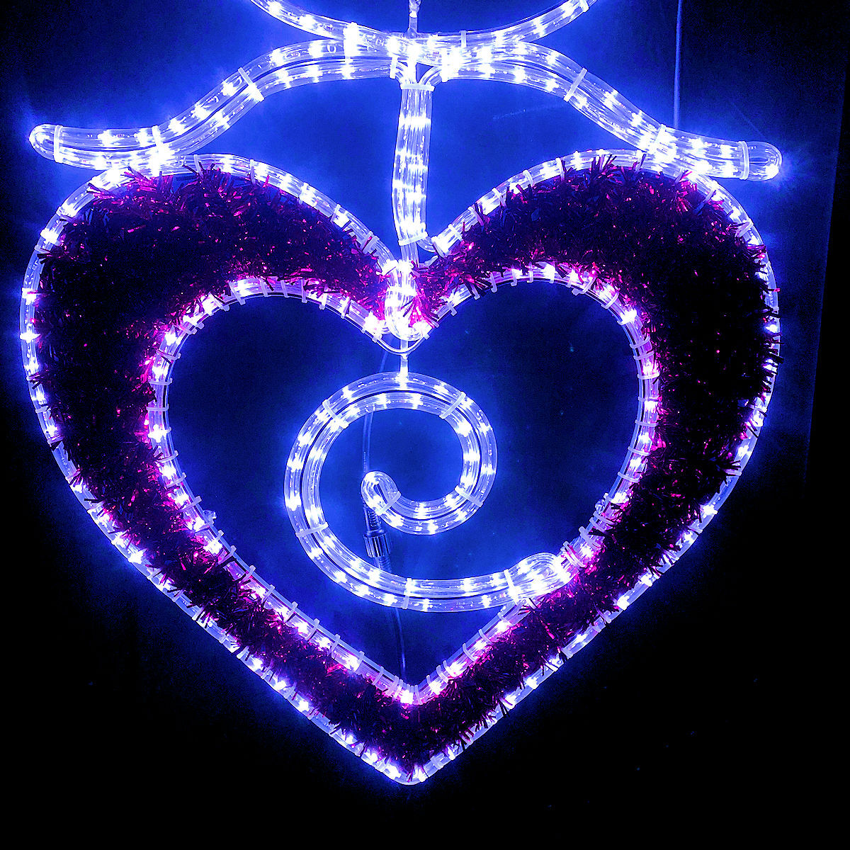 Pink Heart with Bow Rope Light Motif | Christmas Complete