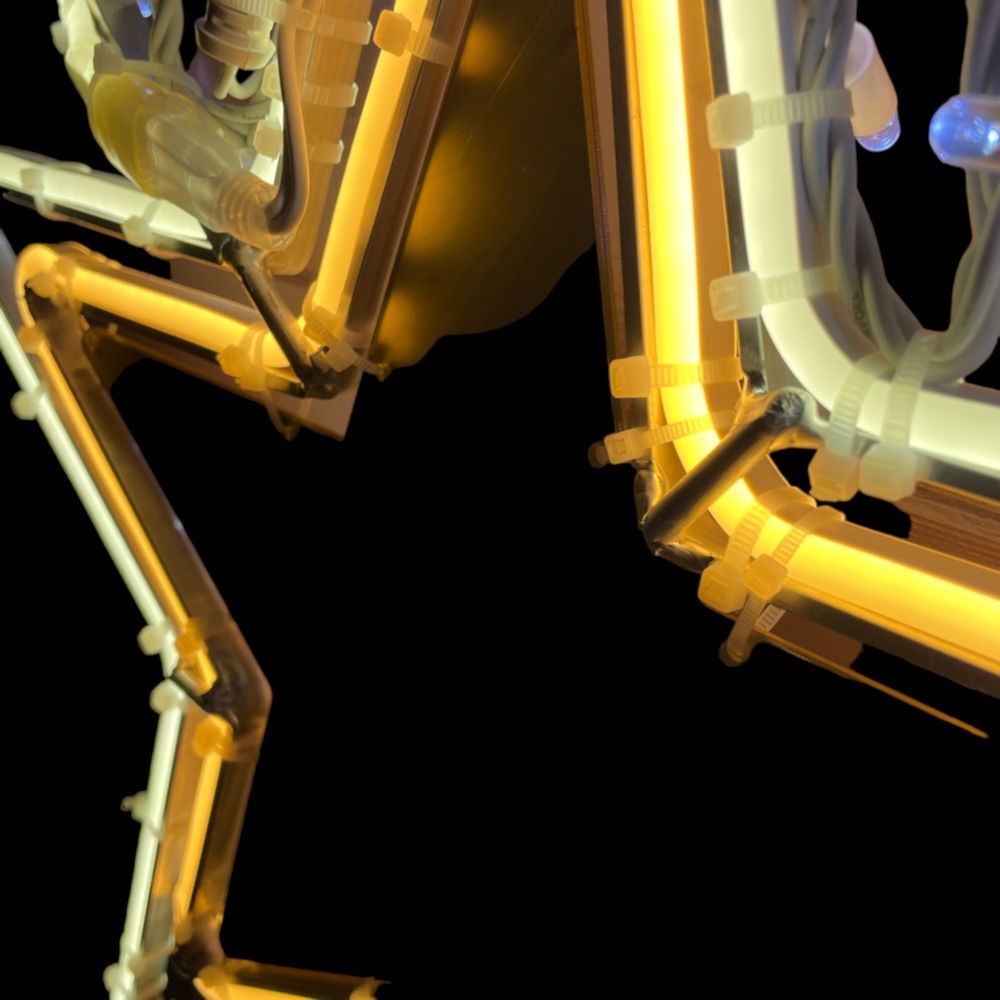 Neon Double Star White Gold 100cm | Christmas Complete