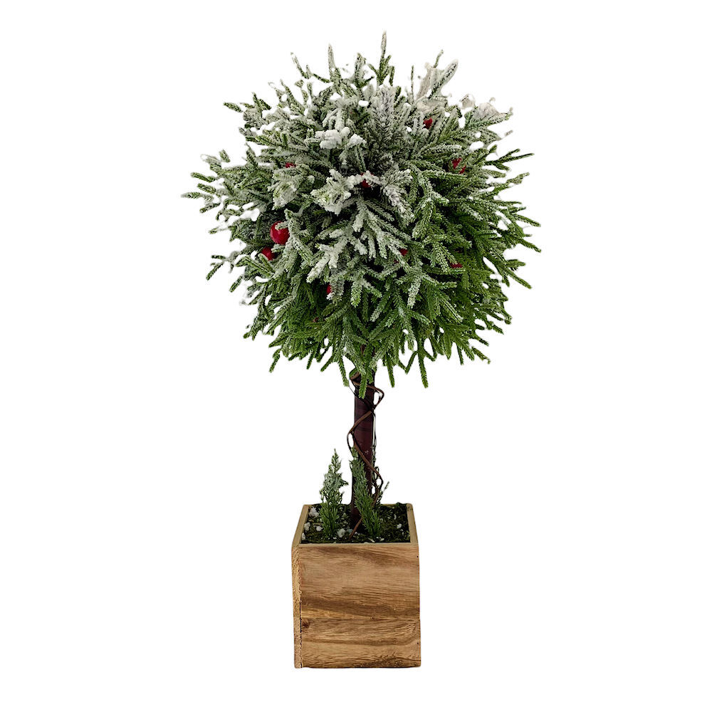 LED Red Berry Topiary Tree 45cm | Christmas Complete