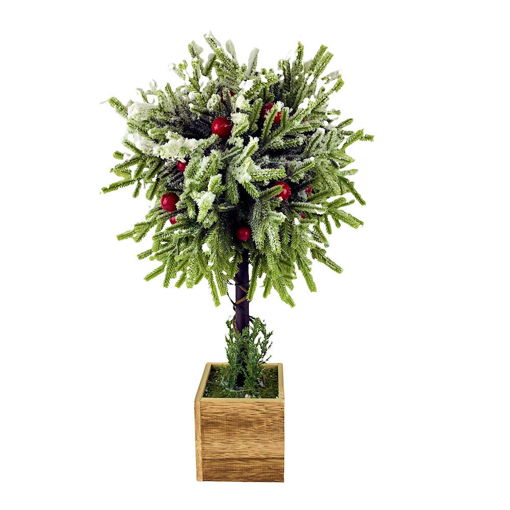 LED Red Berry Topiary Tree 60cm | Christmas Complete