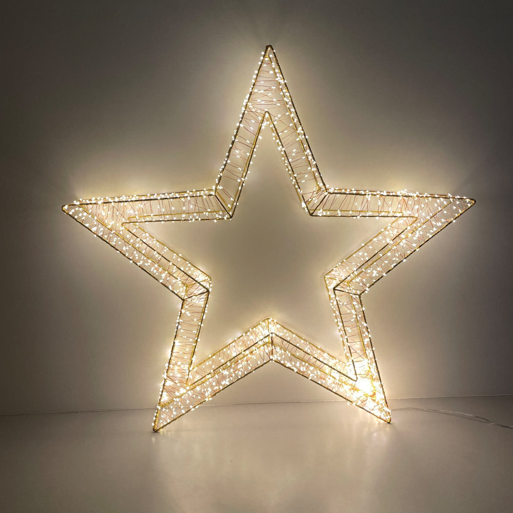 3D Star Metal Frame 1700L 75cm | We'll make your Christmas Complete