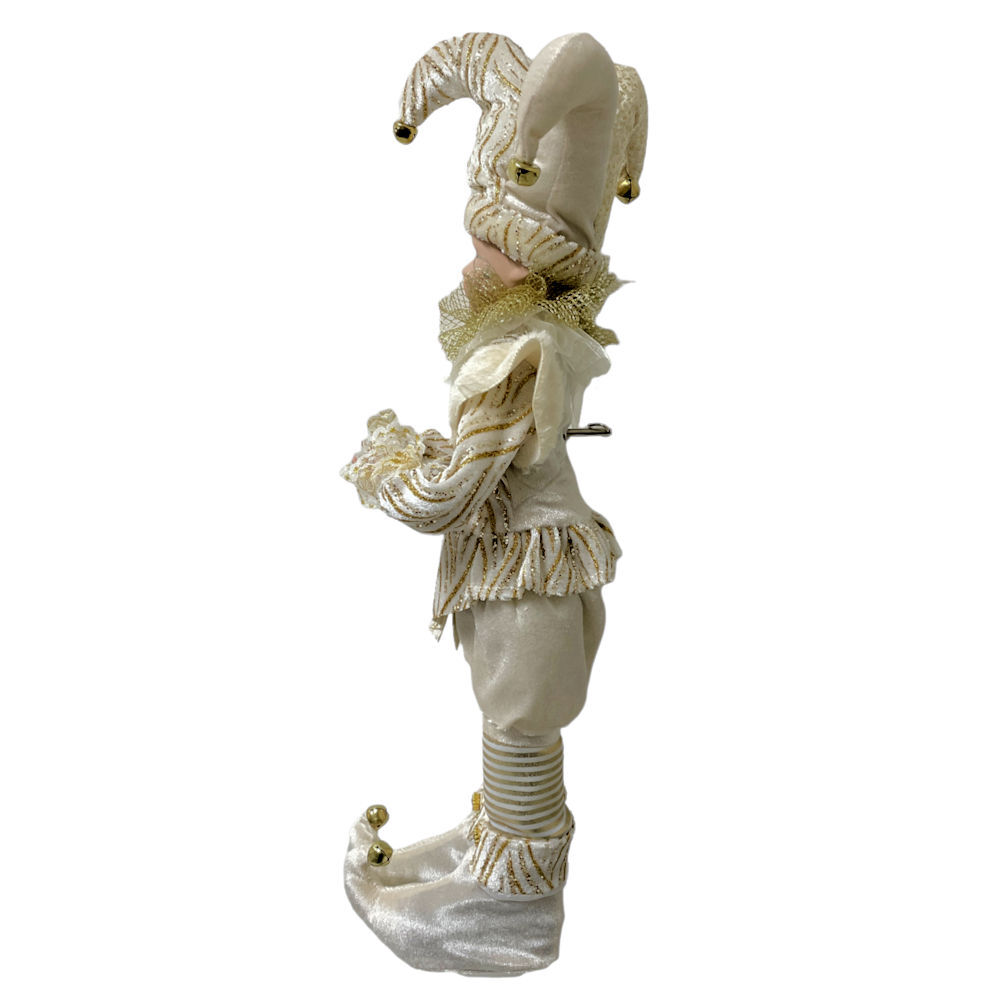 Gold Jester Standing Musical Wind Up 43cm | Christmas Complete