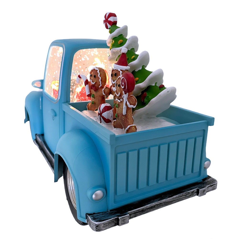 Lantern Blue Ute Santa/Gingerbread 17cm | Christmas Complete