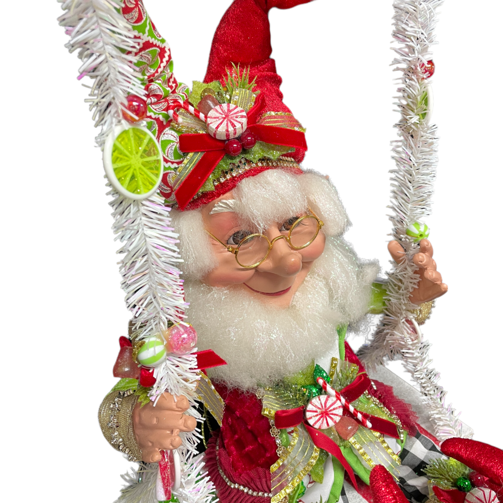 Double Elf Swing 56cm Candy & White | Christmas Complete