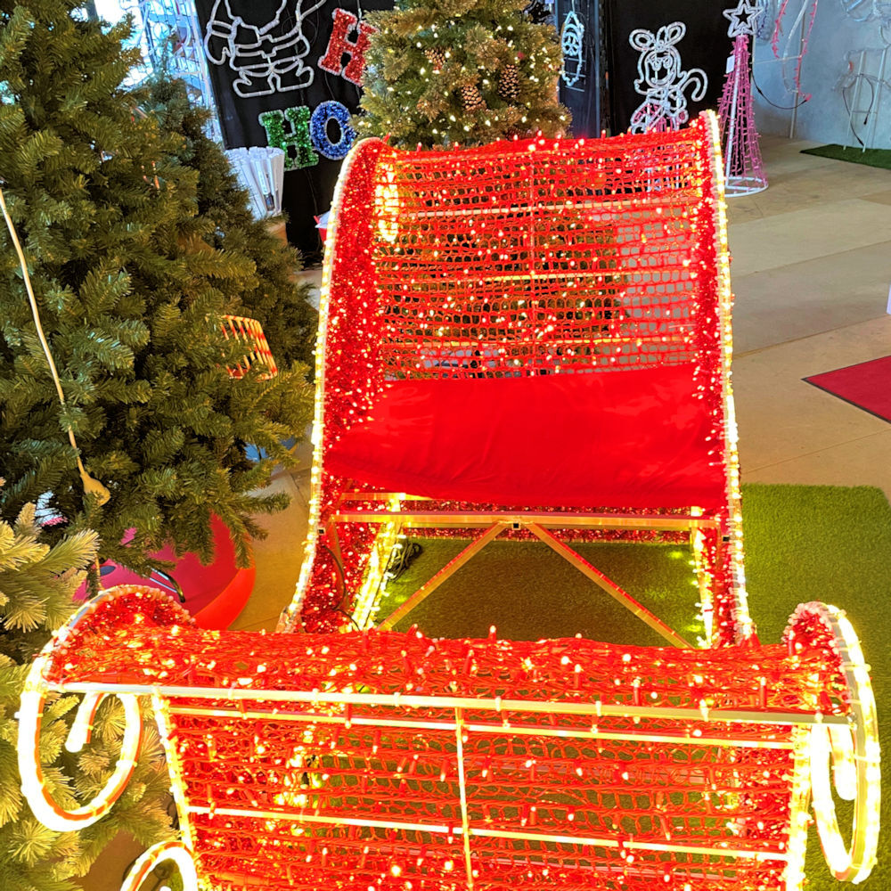 Santa's Magical Red 3D Sleigh 2.5m | Christmas Complete