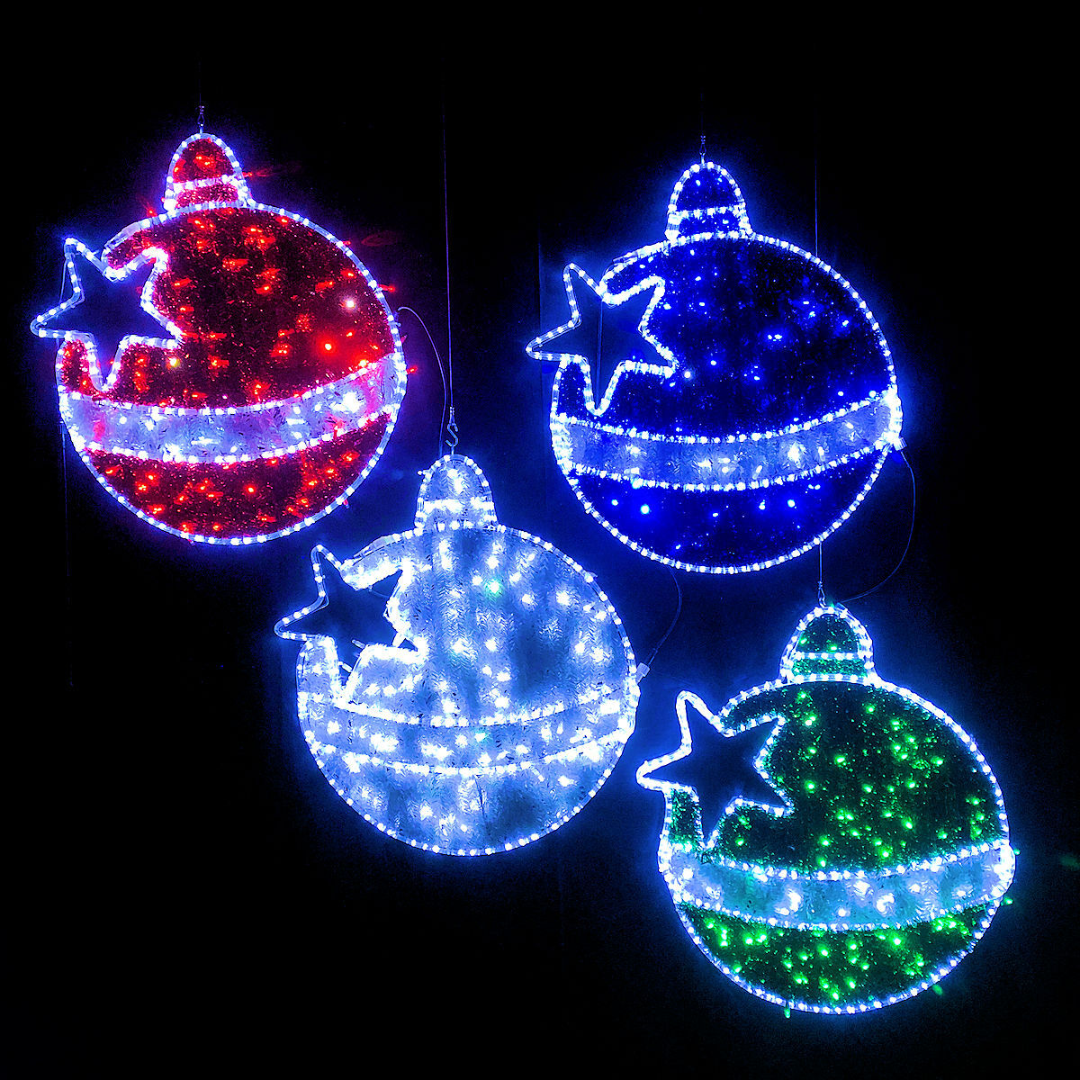 Buy new LED Christmas large bauble red motif - Silhouette 90cm online ...