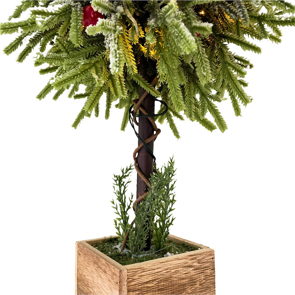 LED Red Berry Topiary Tree 60cm | Christmas Complete