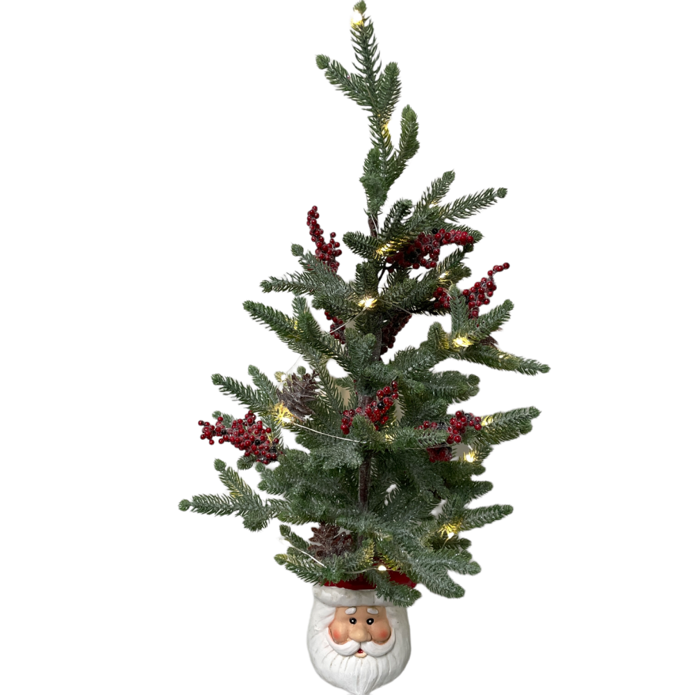Santa Pot Tabletop Tree LED 55cm | Christmas Complete