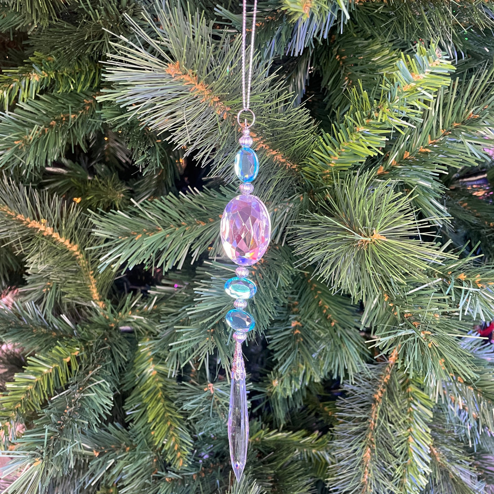 Acrylic Jewel Single Tiffany Blue 2 Asst 21cm | Christmas Complete