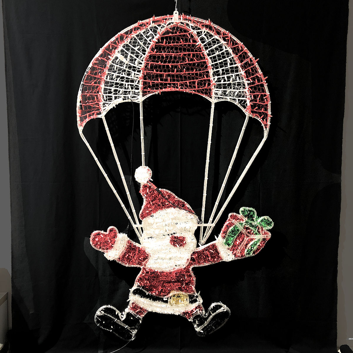 Large Santa Parachute Rope Light Motif | Christmas Complete