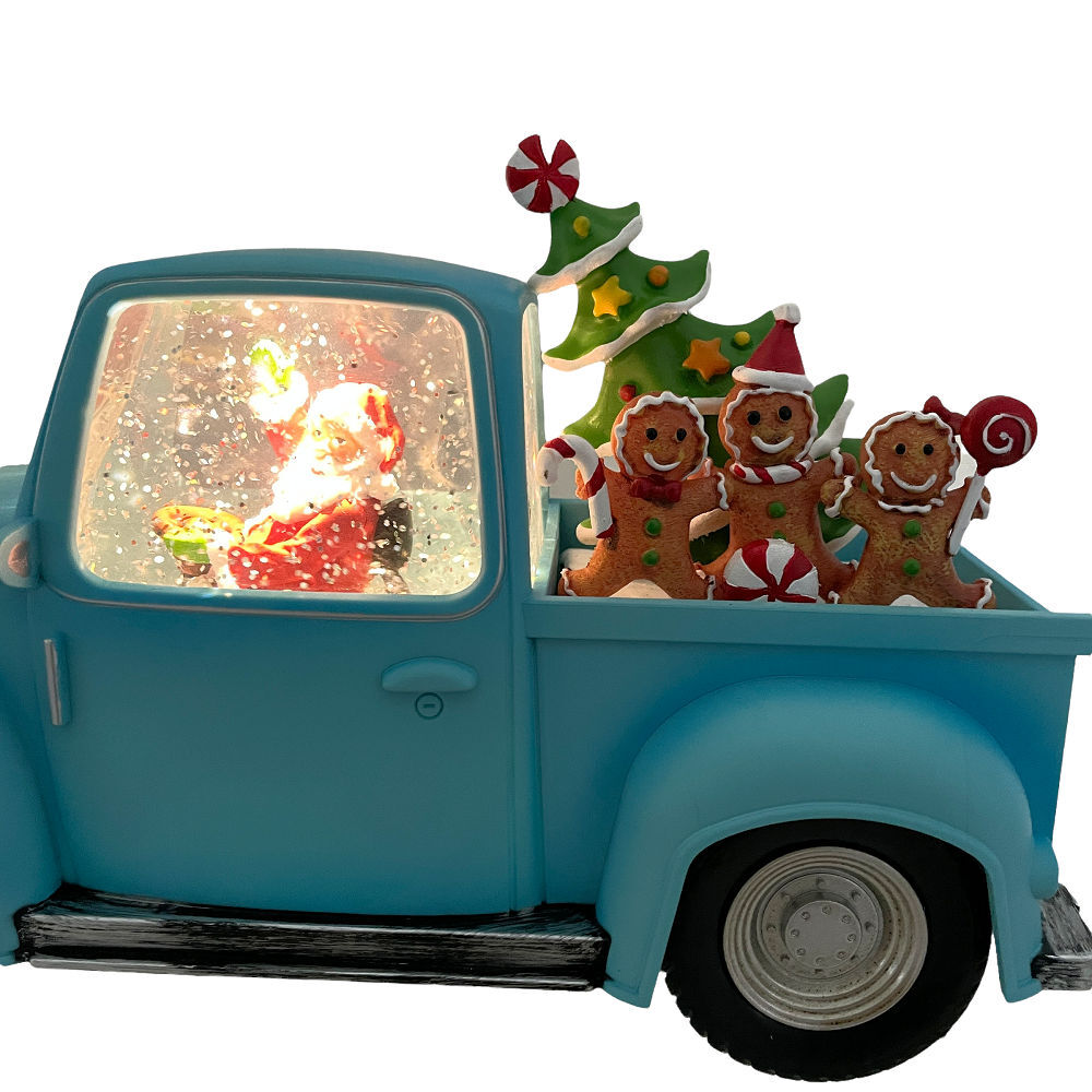 Lantern Blue Ute Santa/Gingerbread 17cm | Christmas Complete