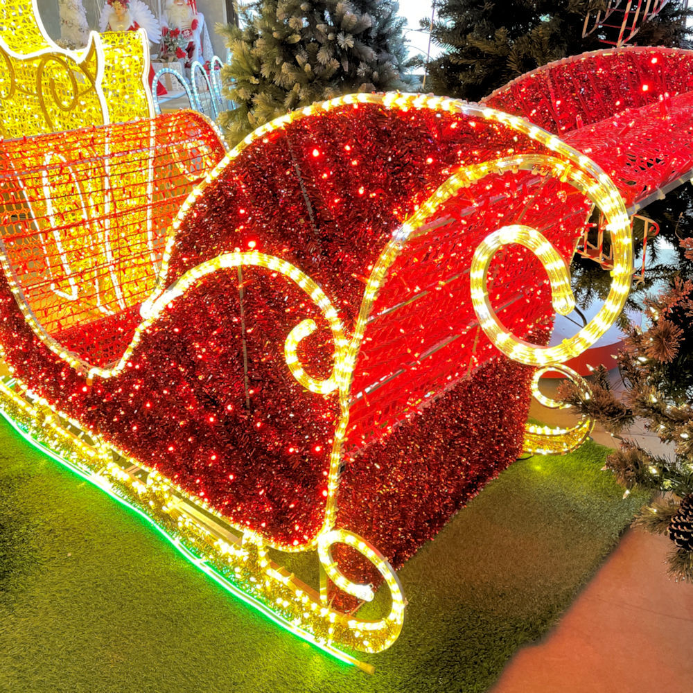 Santa's Magical Red 3D Sleigh 2.5m | Christmas Complete
