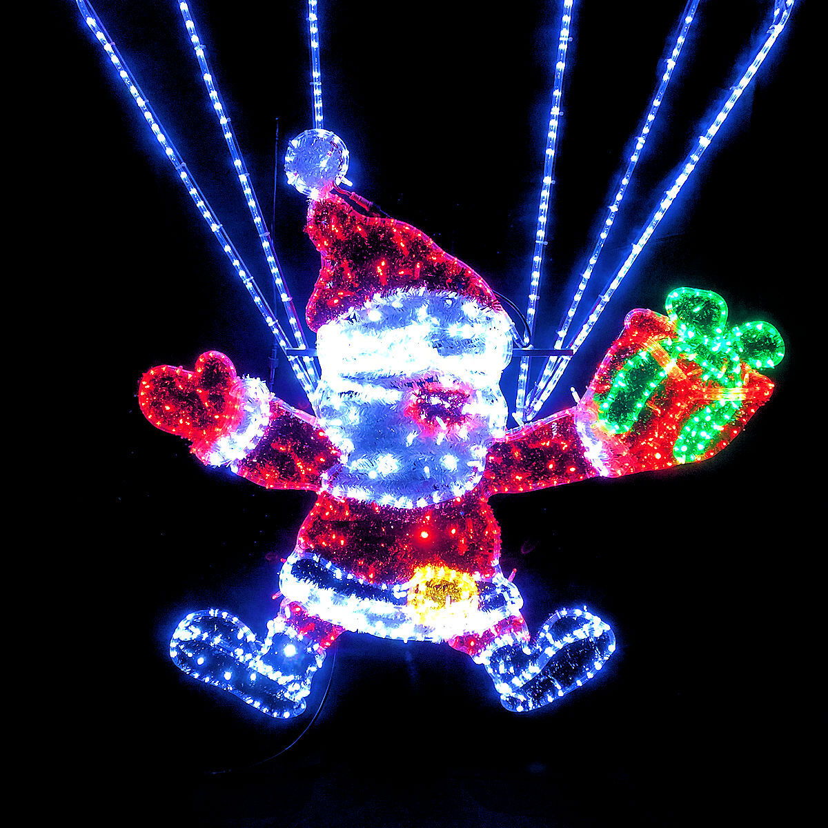 Large Santa Parachute Rope Light Motif | Christmas Complete