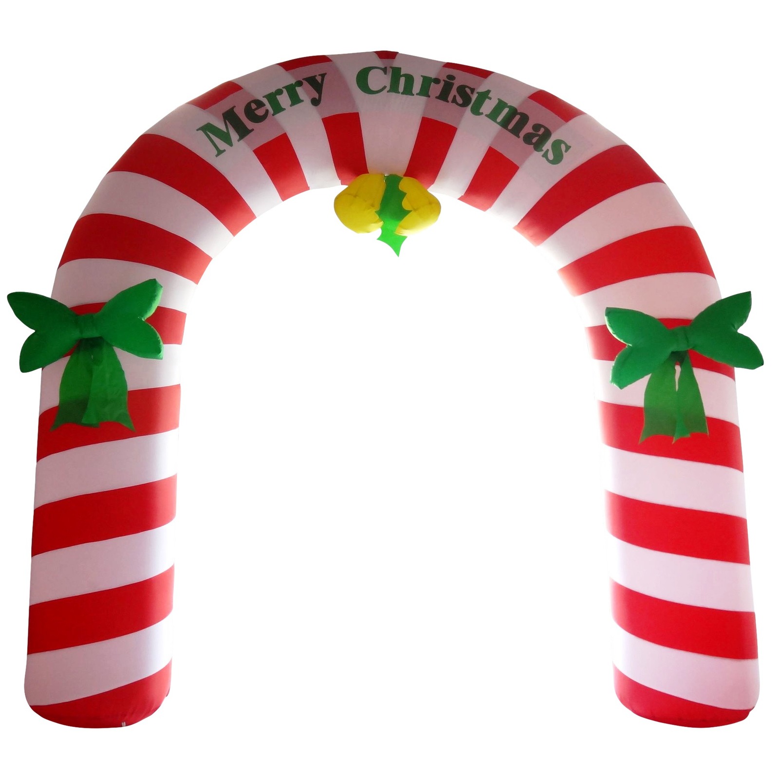 Large Inflatable Christmas Arch 4m High Candy Cane Red And White Blowup